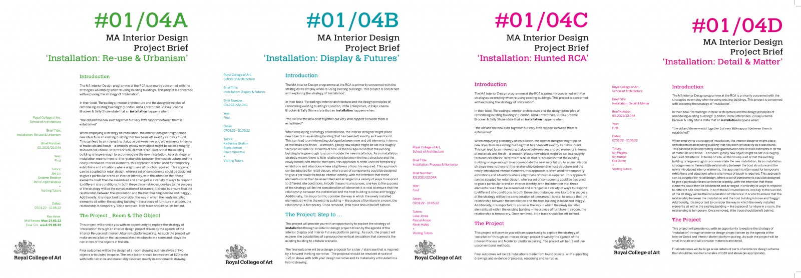 Installation (2022) | Royal College of Arts